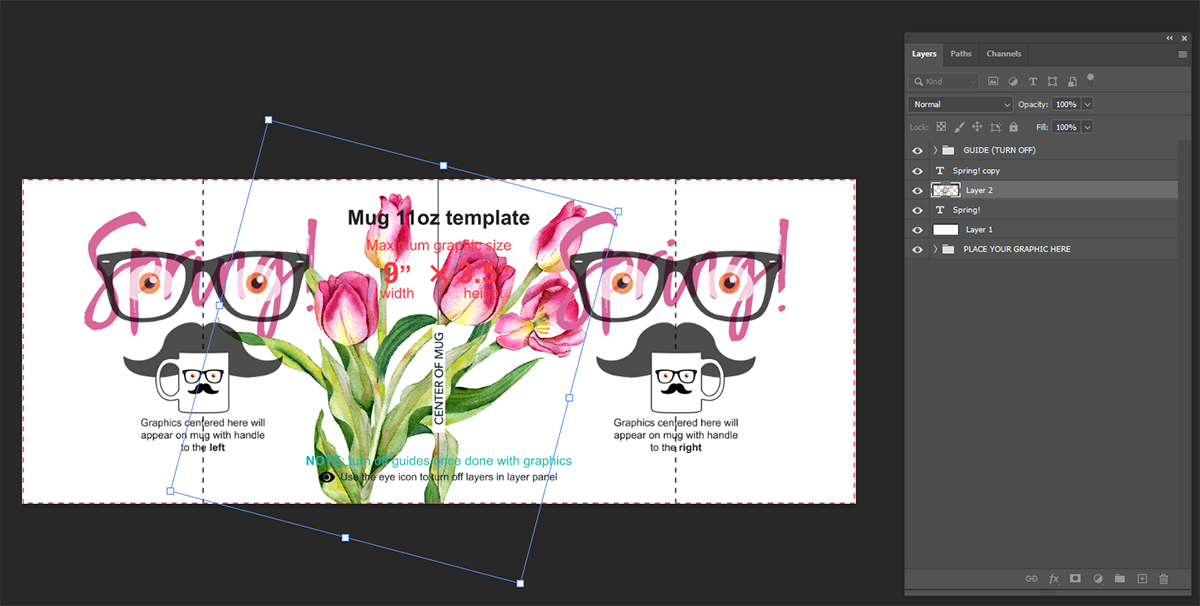 How to Create a Mug Design in Adobe Photoshop - Quirky Neighbor
